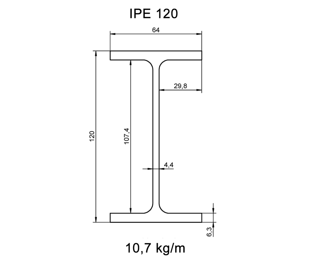 Trave IPE 120 In Ferro In Qualità S275JR