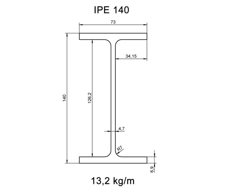 Trave IPE 140 In Ferro In Qualità S275JR