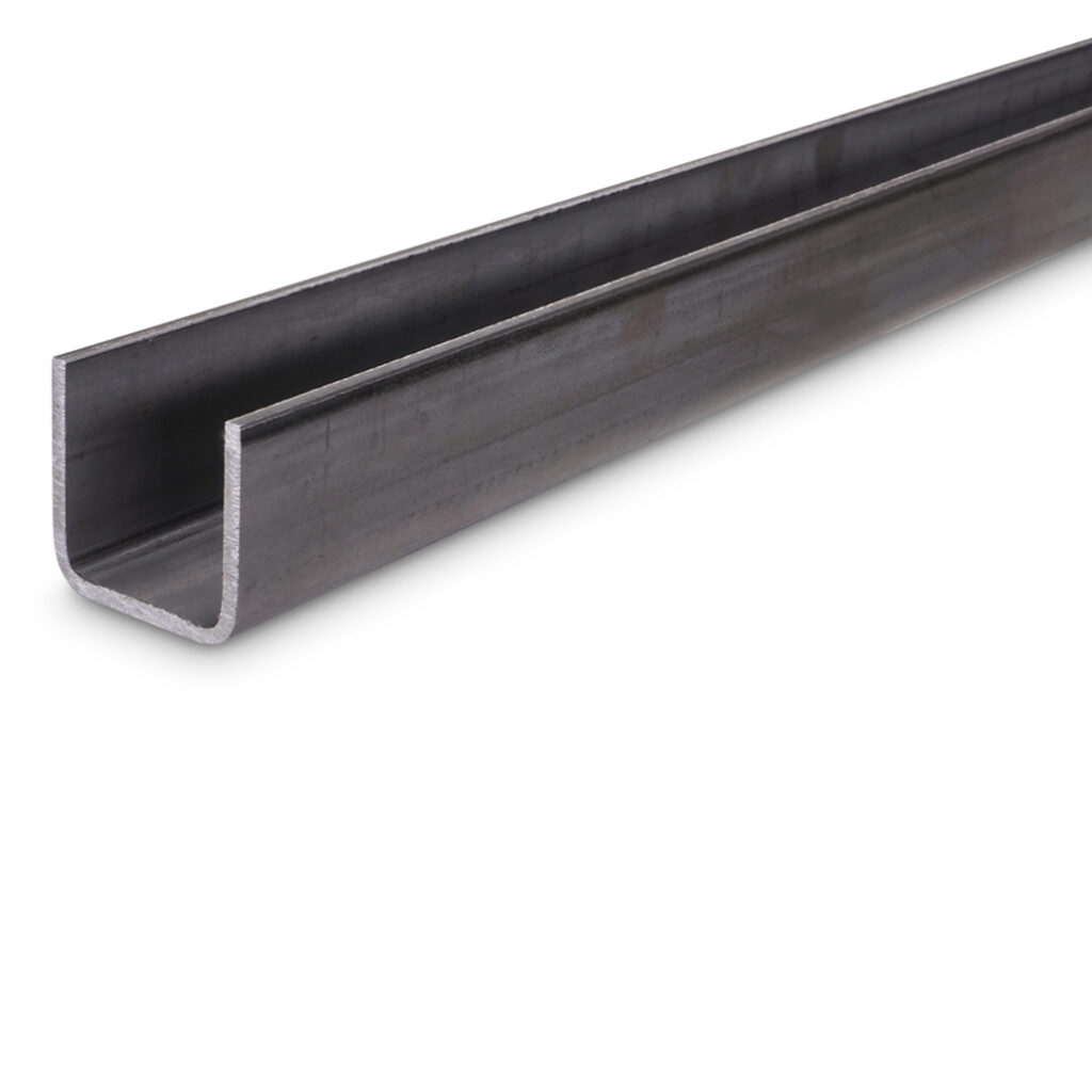 Profilo Aperto Ad U 50x50x50x2 Mm Con Lati Uguali In Ferro Nero