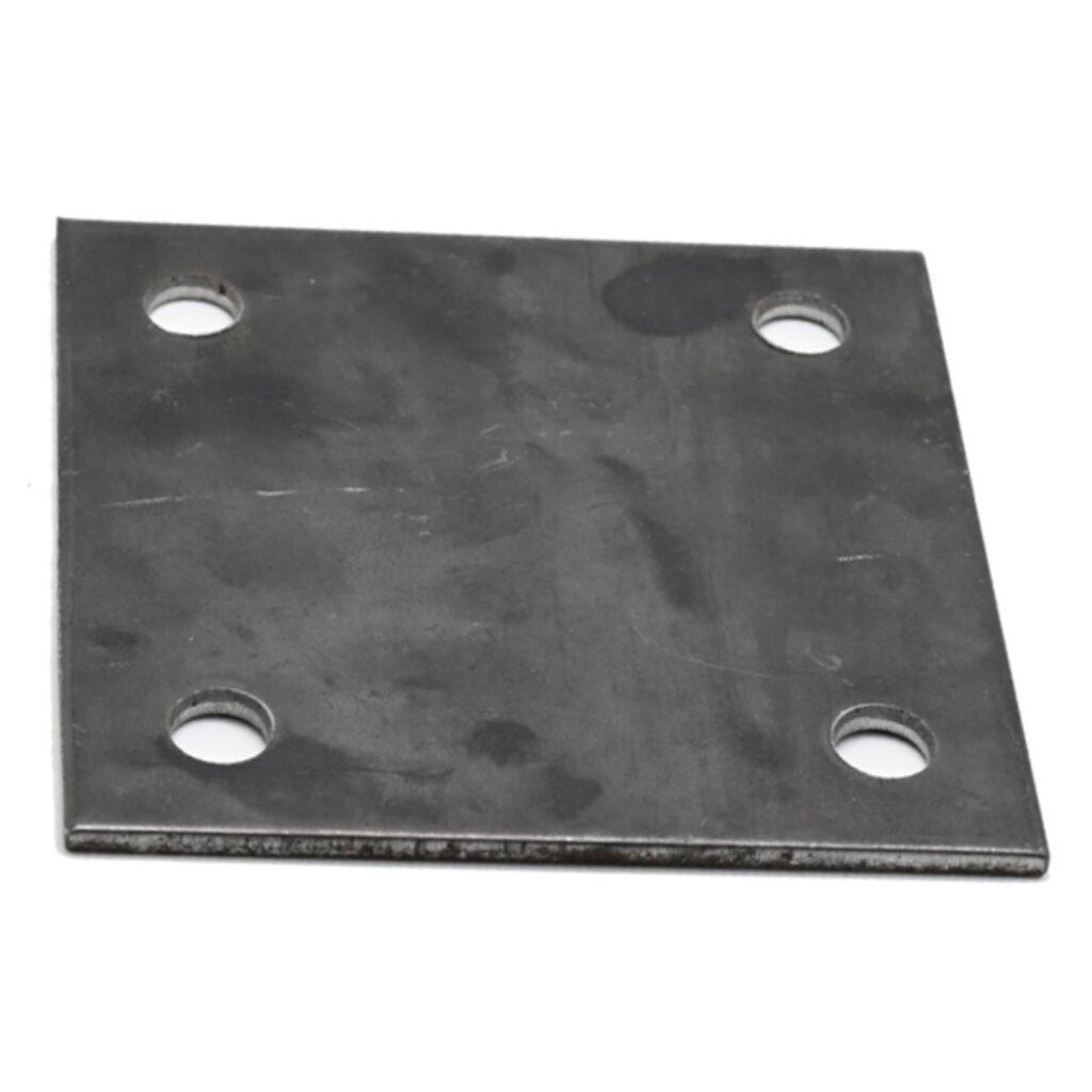 Piastra Di Ancoraggio In Ferro 200x200x8 Mm Ø 16 Forata