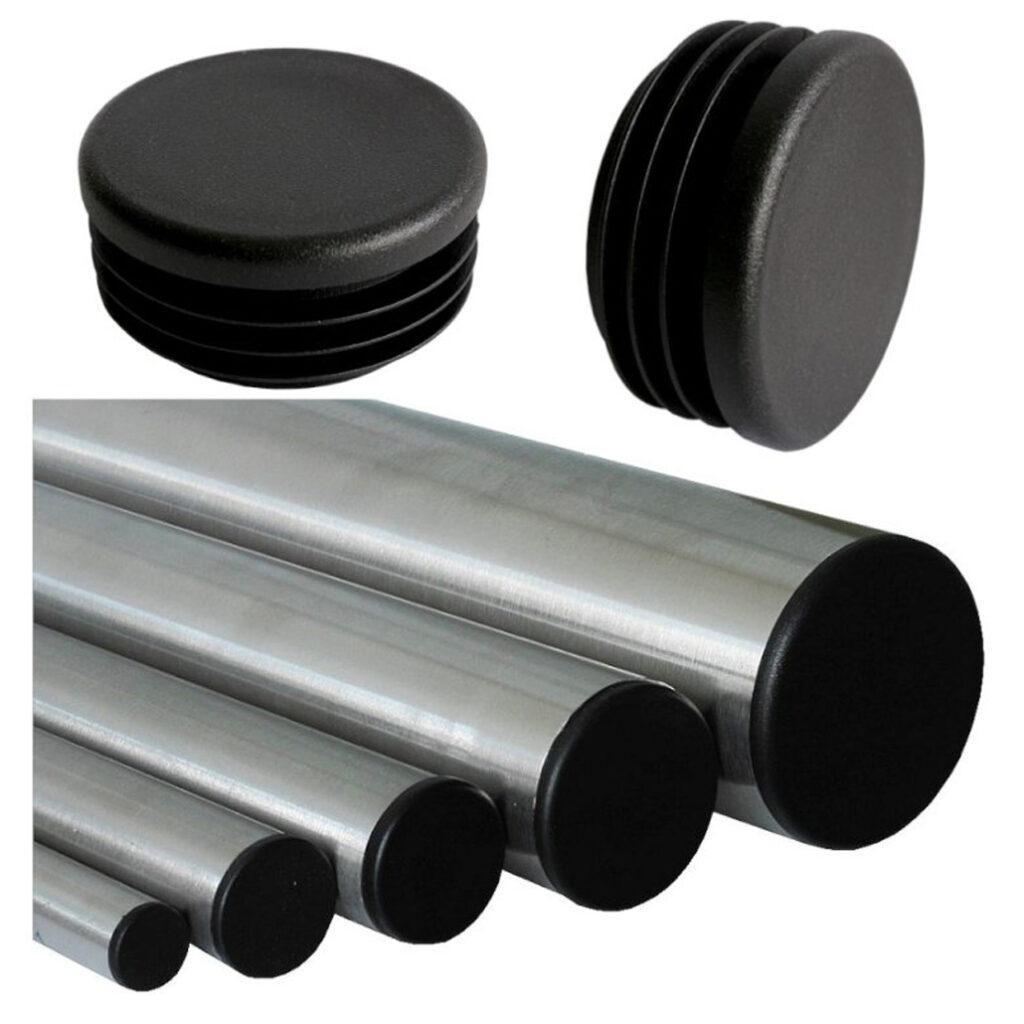 Tappo Tondo In Pvc Nero A Infilare A Pressione Diametro 76 Mm